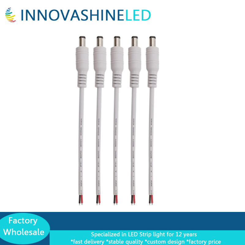 dc male connector 5.5x2.1mm dc male plug cable wiring dc jack led strip ...