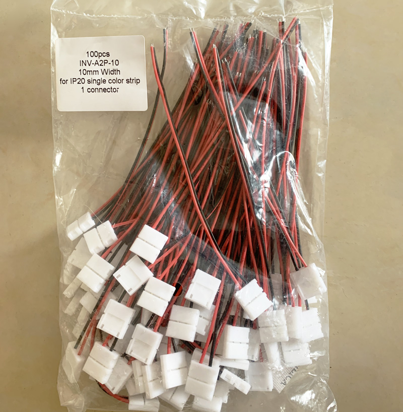 8mm 10mm solderless wire connectors for single color led strip ...
