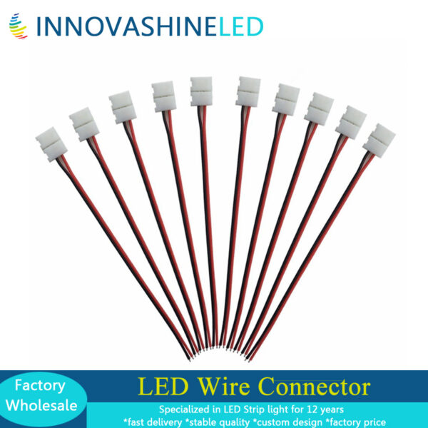 8mm 10mm solderless wire connectors for single color led strip ...